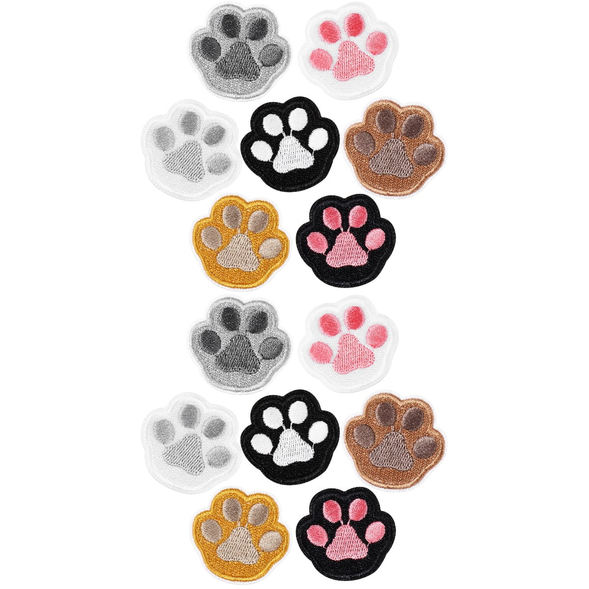 14 Pcs Animal Paw Pattern Patches Iron-on Strongest Glue Patches Repair ...