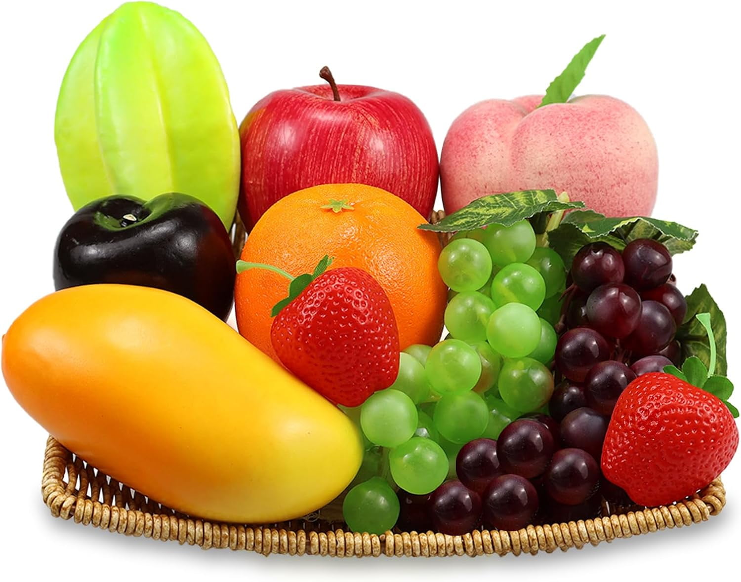 14 Pcs Artificial Fruit Pack, Fake Fruit Set for Decoration Home ...