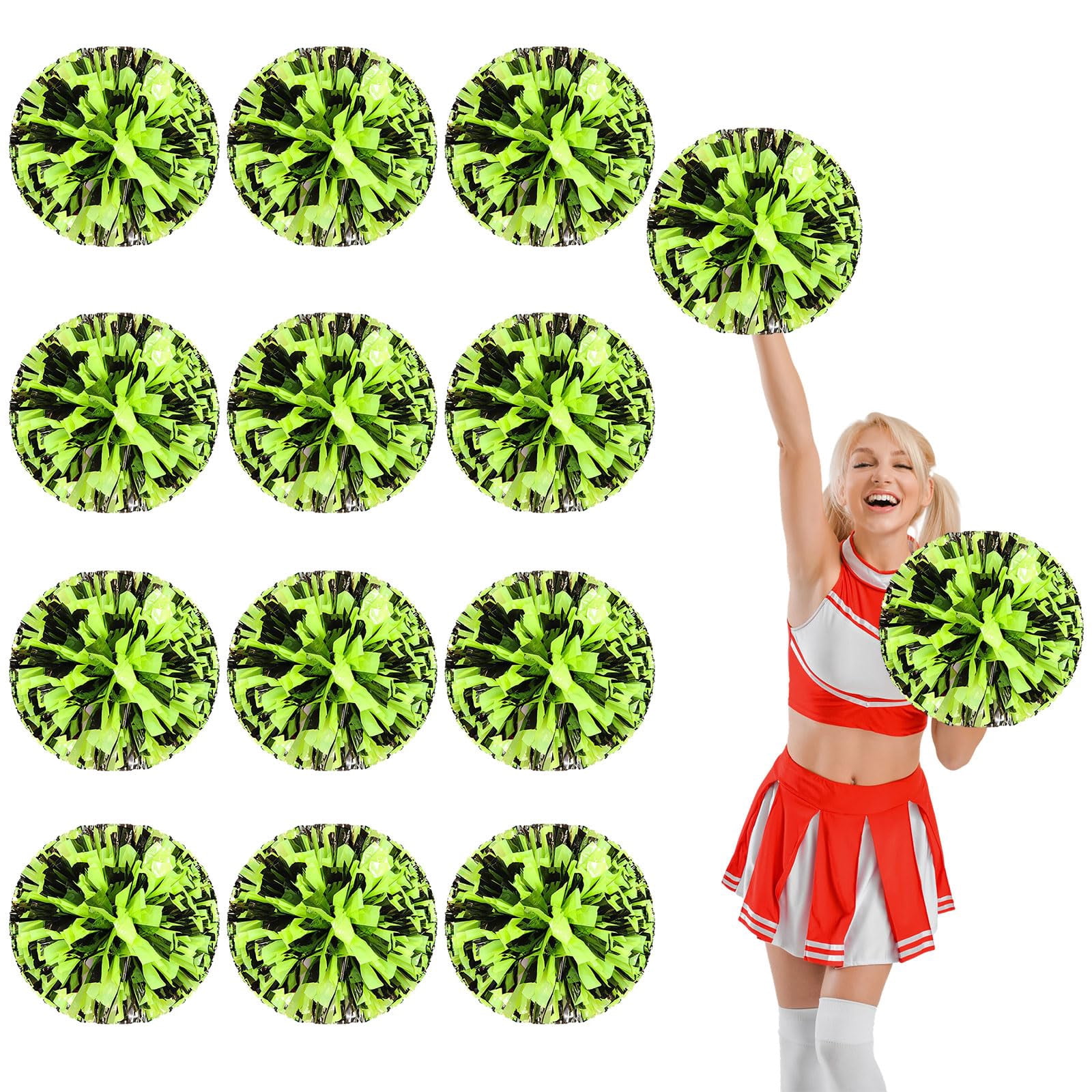 14 Pcs Cheerleading Pom Poms,with Four Finger Payment Cheerleading ...