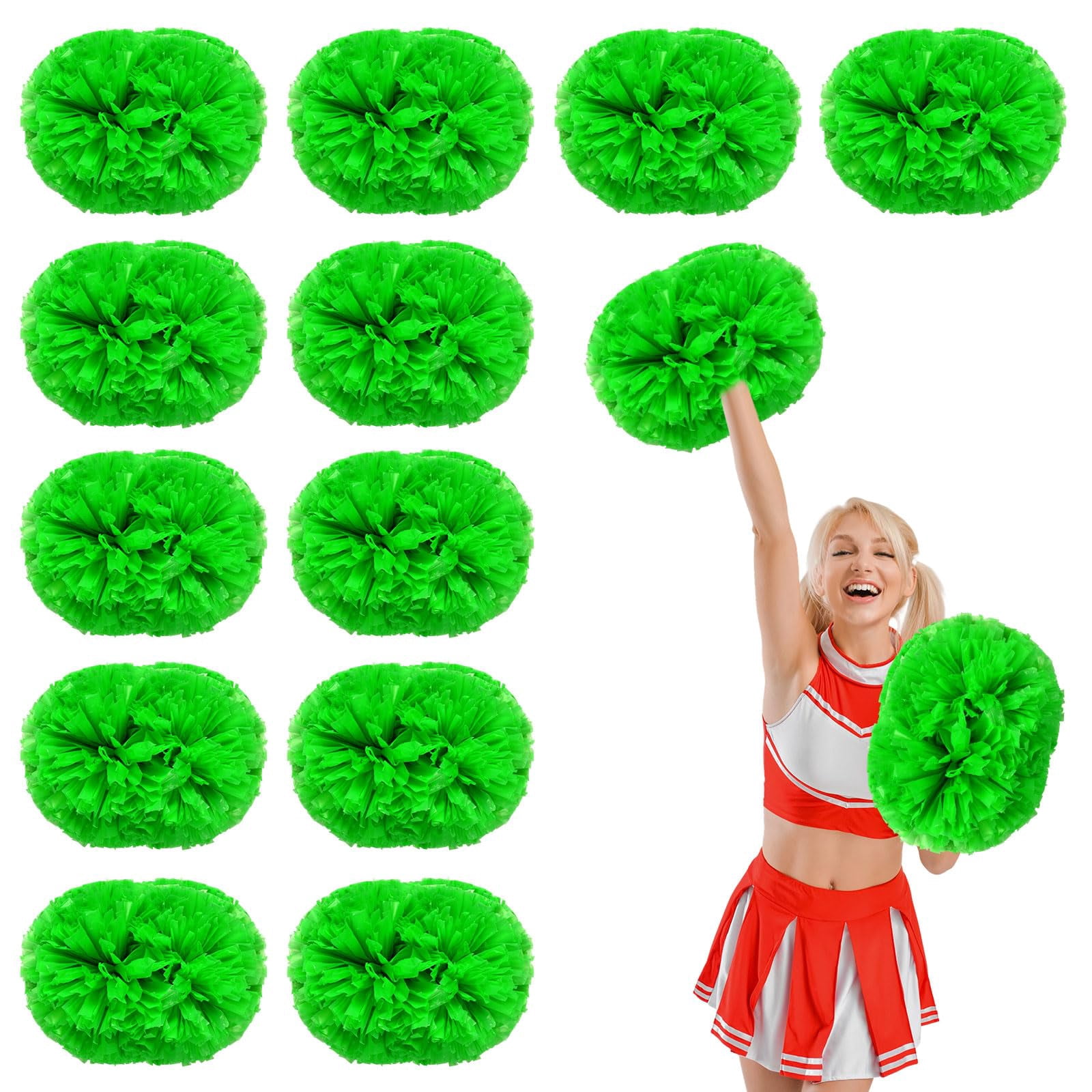 14 Pcs Cheerleading Pom Poms,with Handle Style Cheerleading Handheld ...