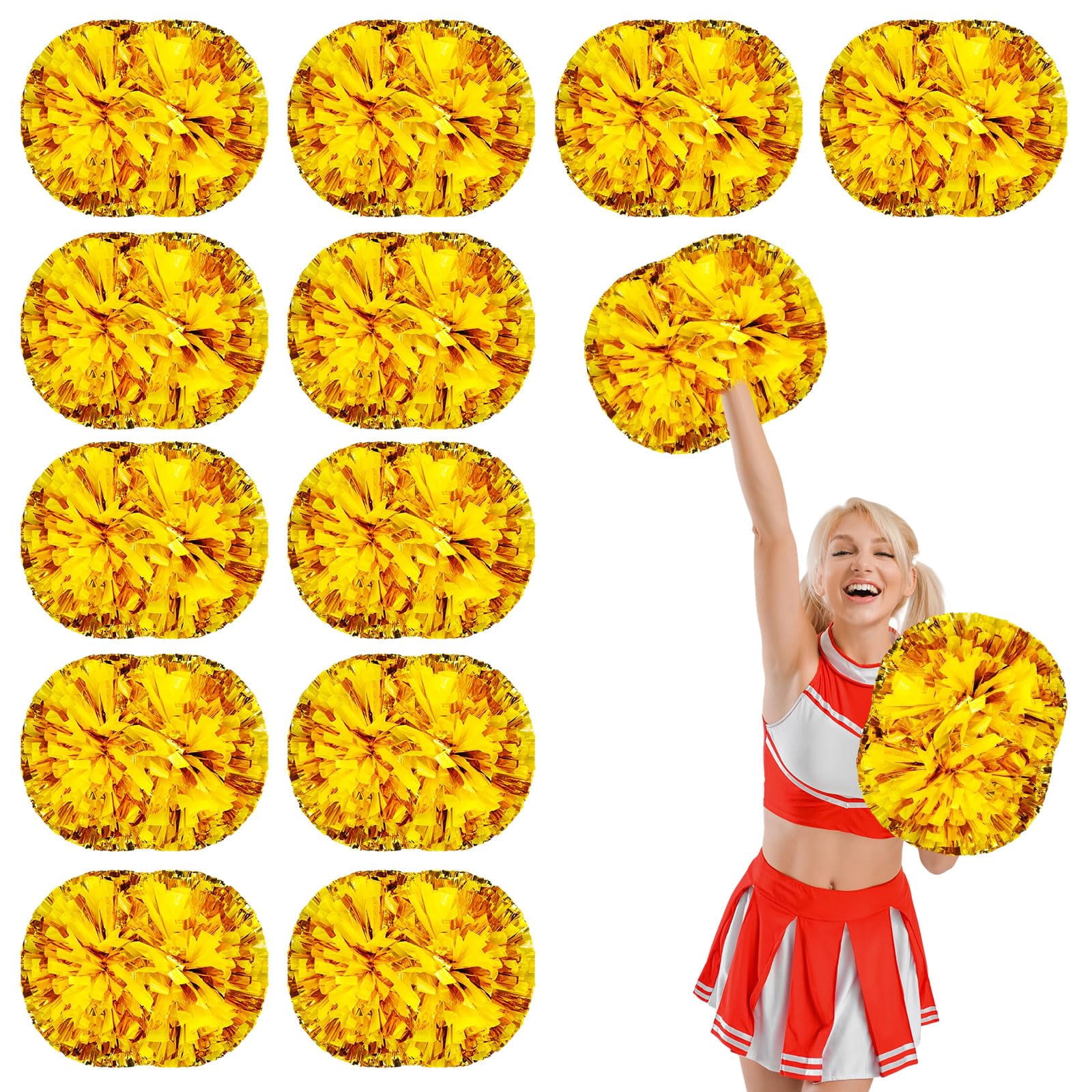 14 Pcs Cheerleading Poms-pom Poms Cheerleading With Handle Style Cheer ...