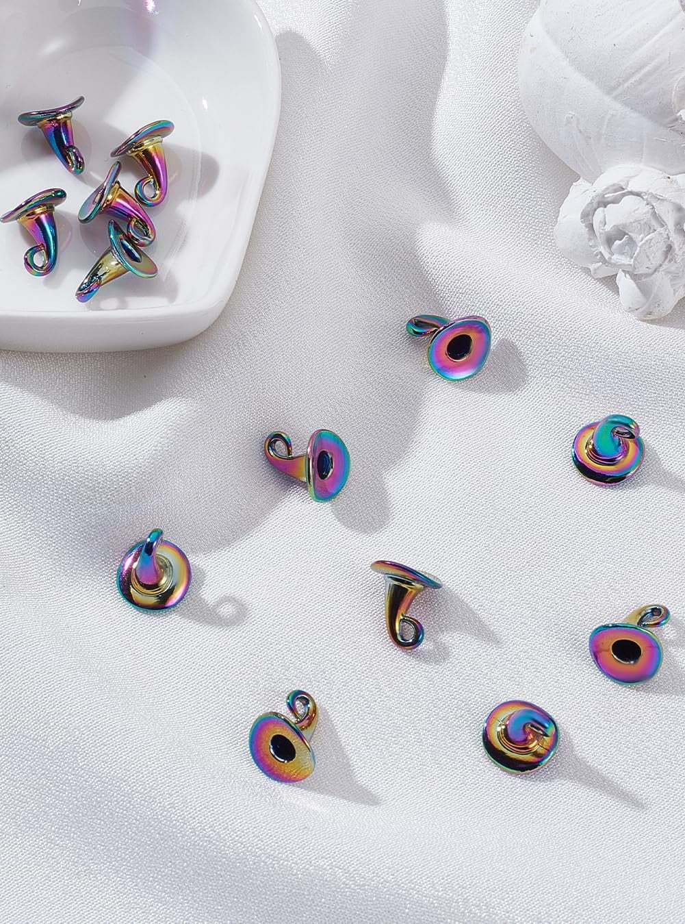 14 Pcs Colorful Hat Charms Alloy Magic Hat Charms Rainbow Color Alloy ...