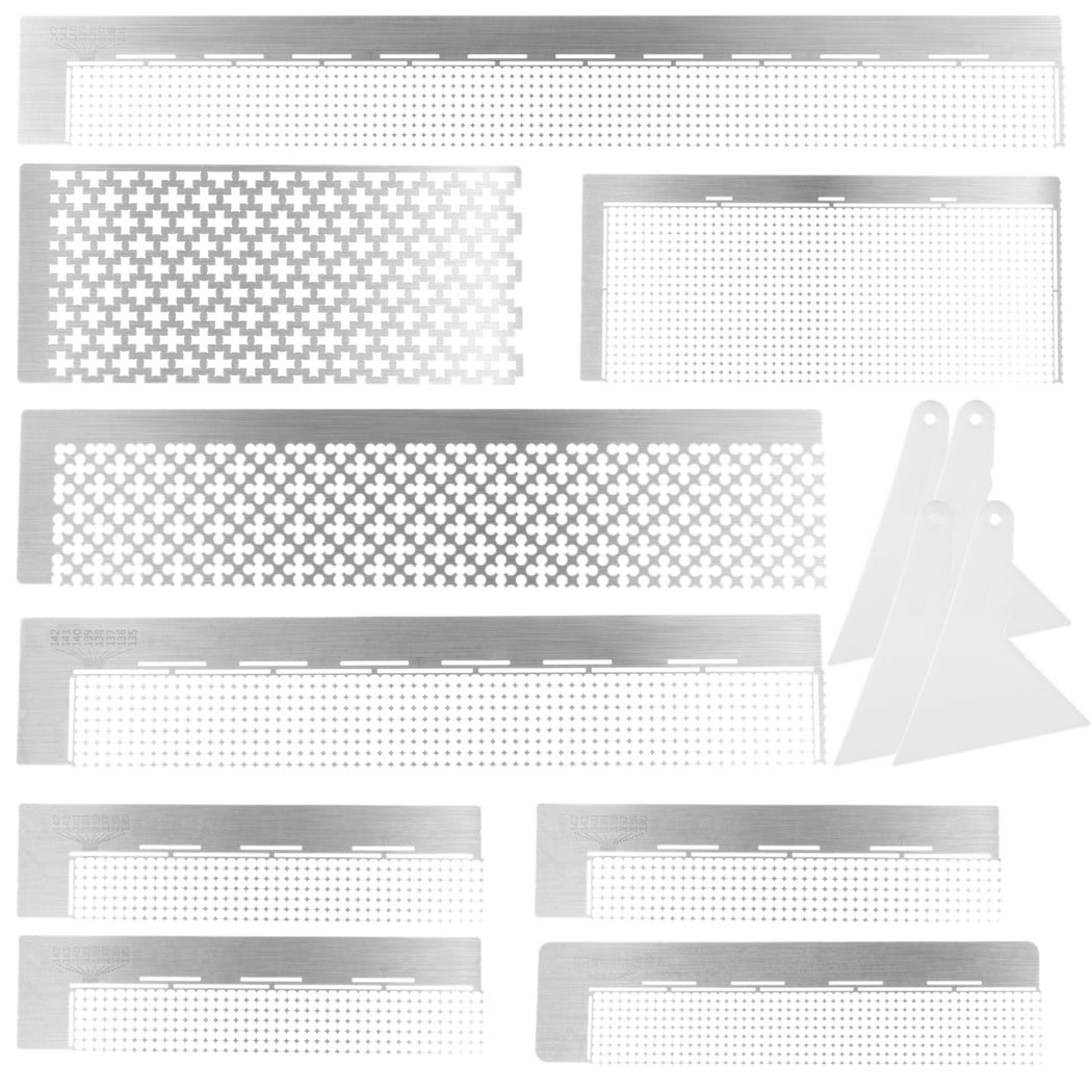 14 Pcs Diamond Art Rulers, Stainless Steel Diamond Mesh Ruler, Diamonds ...