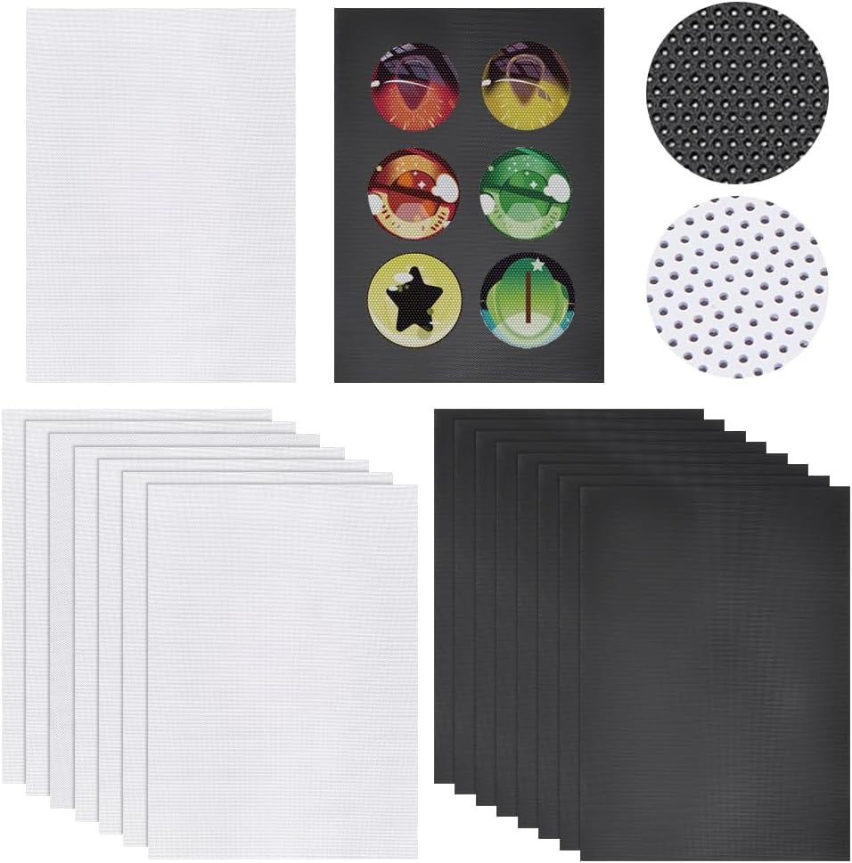 14 Pcs Fursuit Eye Plastic Mesh 8.7x11.8 inch Printable PVC Mesh Sheets ...