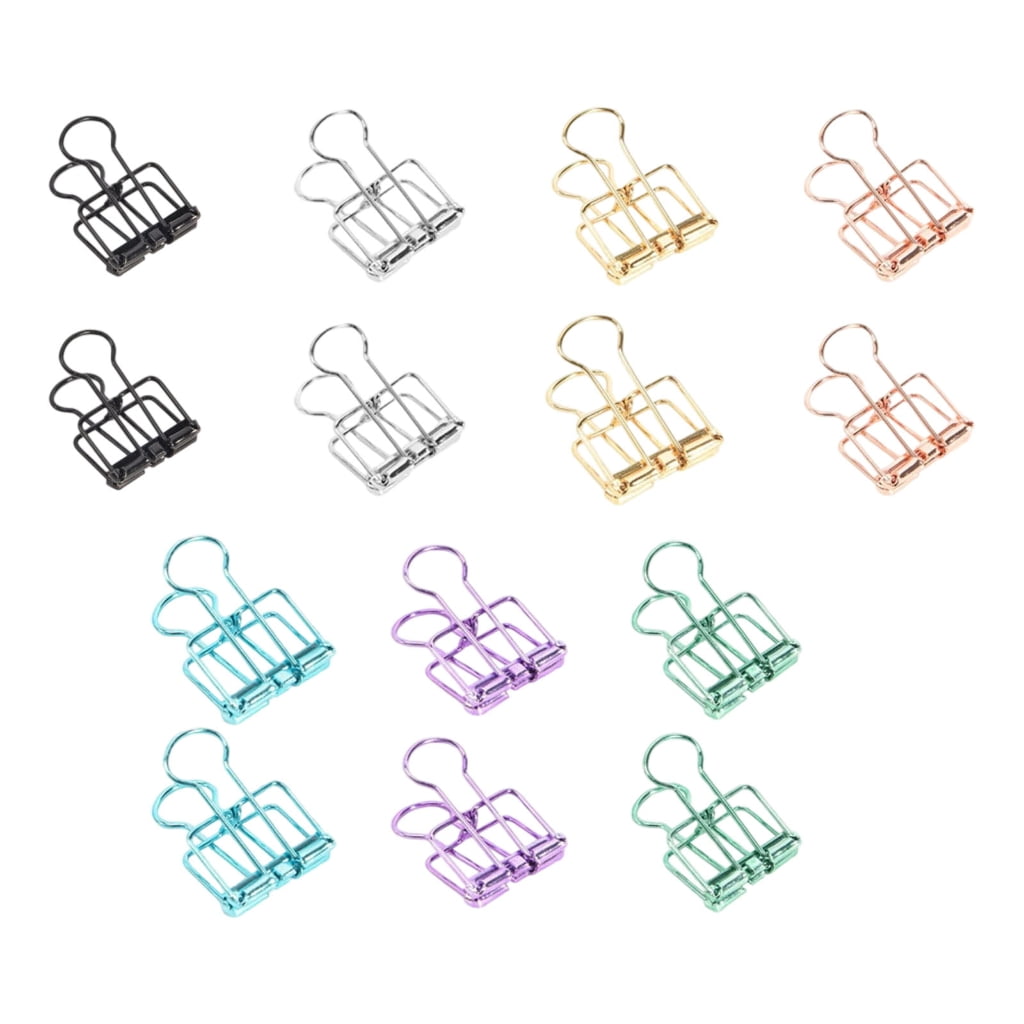 14 Pcs Hollow Out Paper Clips Long Tail Binder Clips Stationary Clamps ...