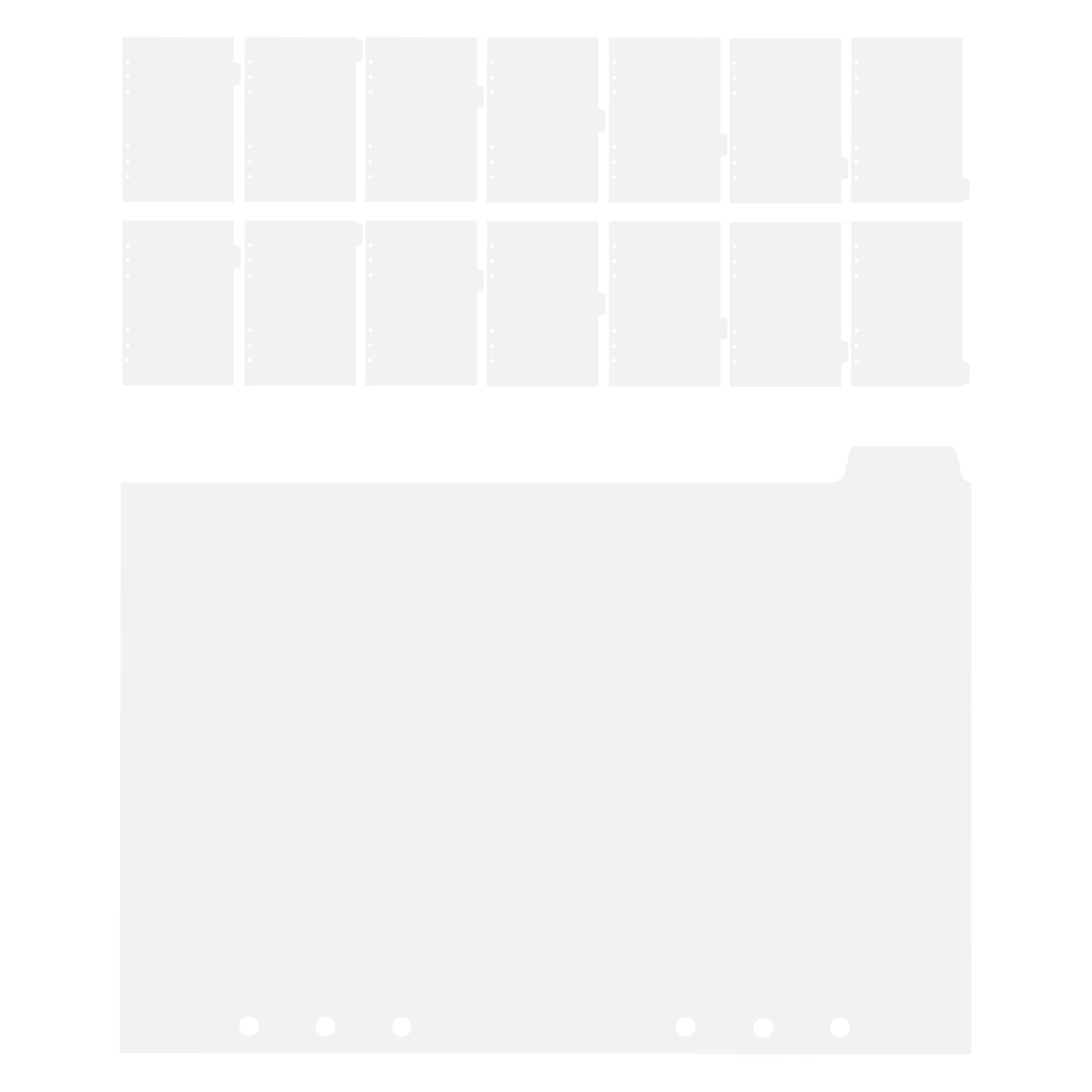 14 Pcs Index Separator Page Page Dividers Detachable Binder Tabs ...