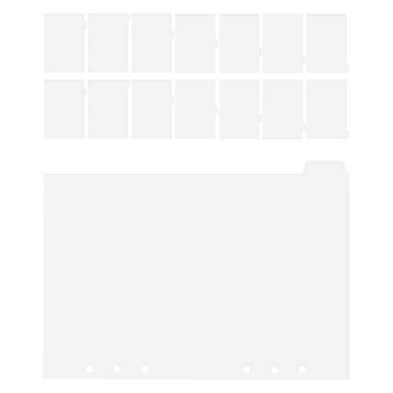 14 Pcs Index Separator Page Page Dividers Detachable Binder Tabs ...