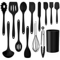 14 Pcs Kitchen Utensils Set with Holder, Silicone Cooking Utensils ...