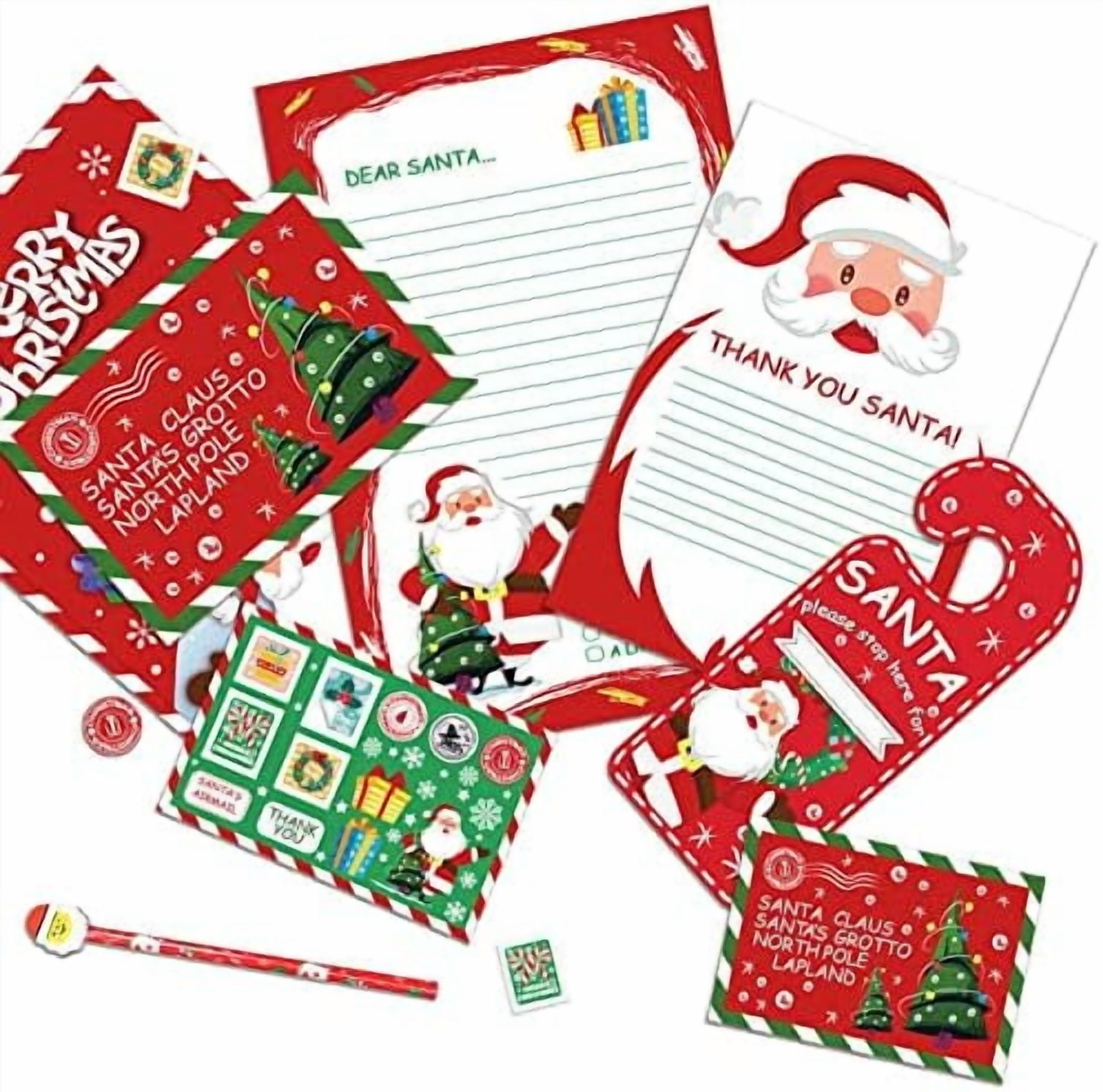 14 Pcs Letter to Santa Kit, Christmas Writing Set with Letter, Sticker ...
