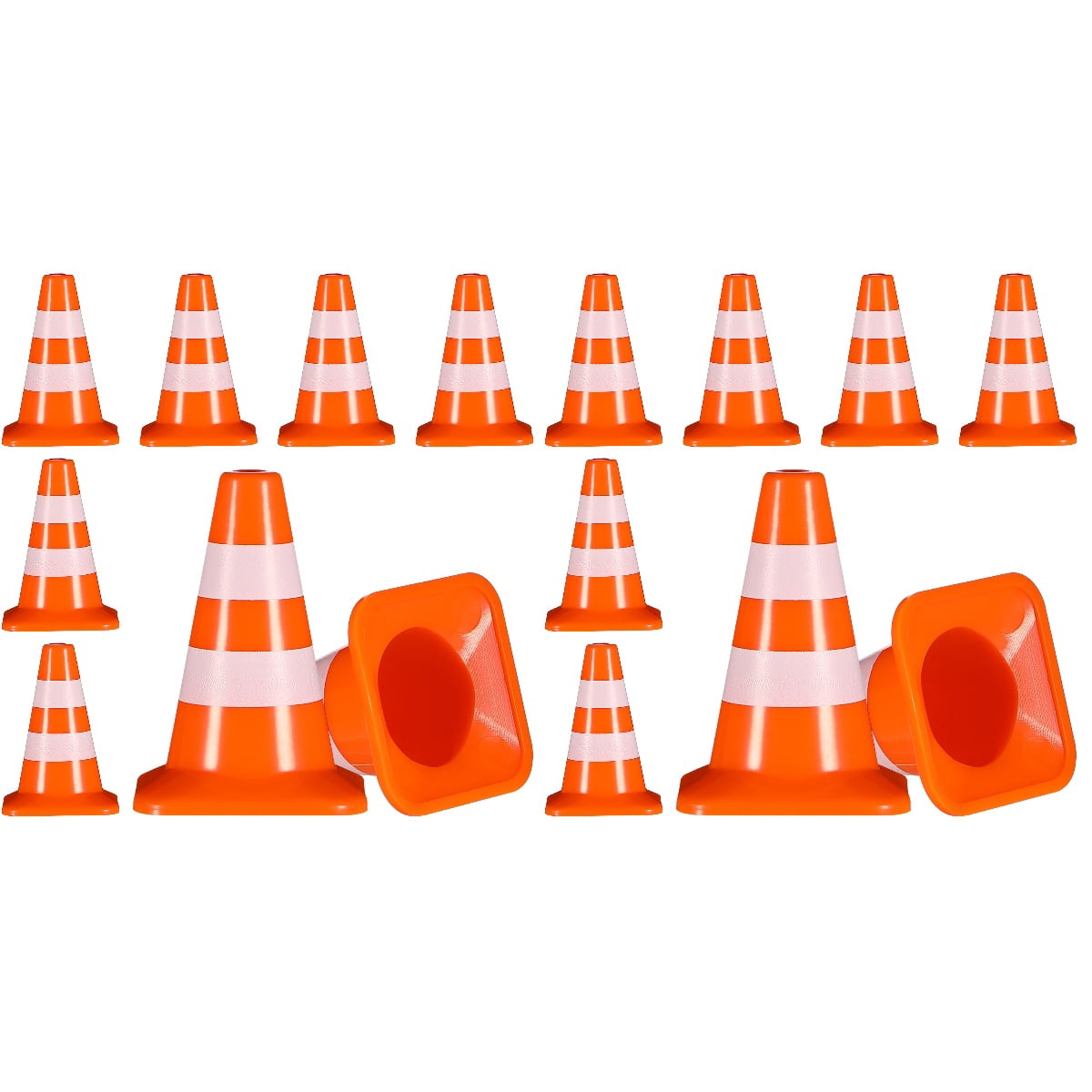 14 Pcs Miniature Traffic Cones Road Construction Cones Kids Plastic ...