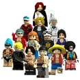 14 Pcs One Piece Minifigures Building Blocks Toys Sets, 1.77 inch ...
