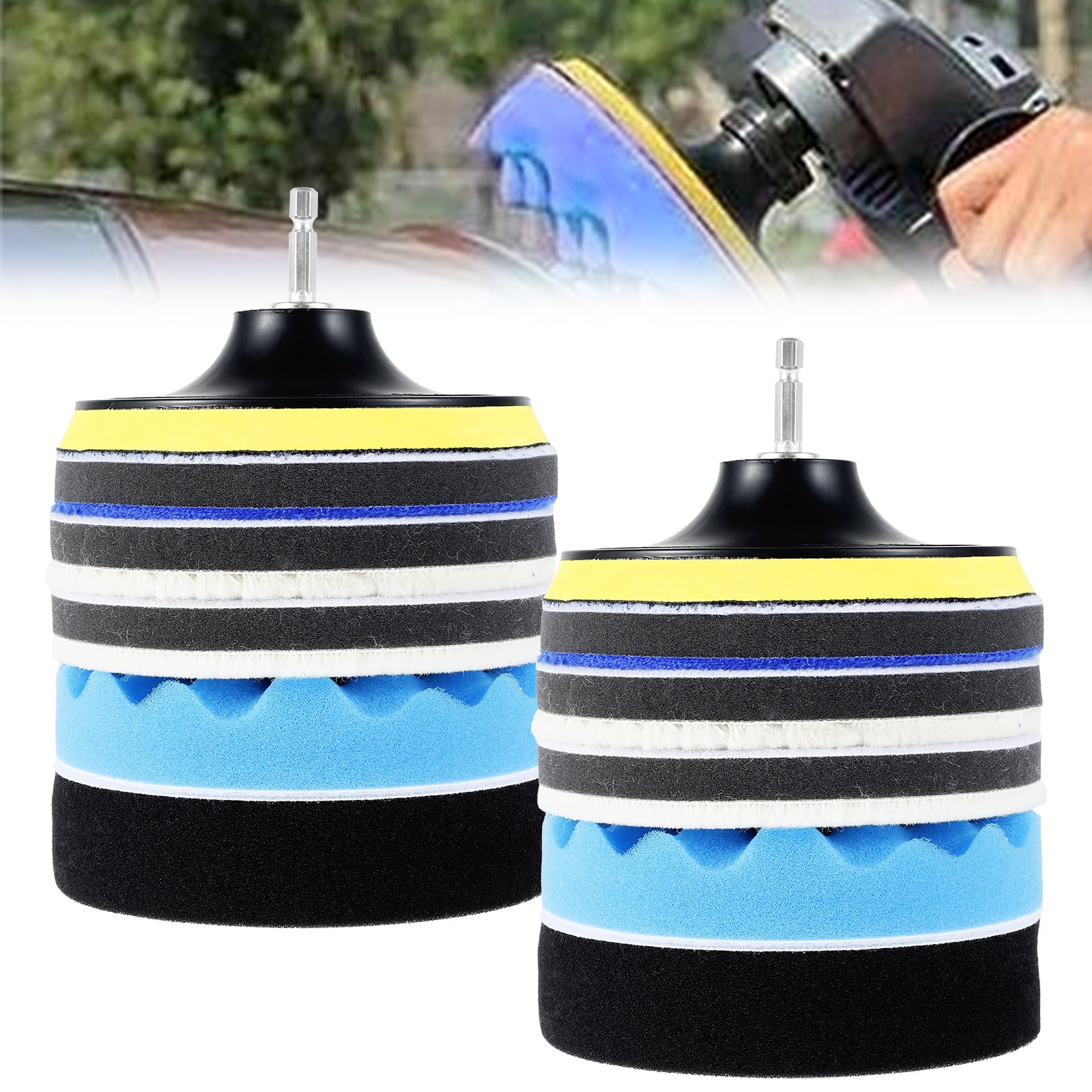 14 Pcs Polishing Buffing Pads Kit 5 Inch Buffing Polishing Pads Kit ...