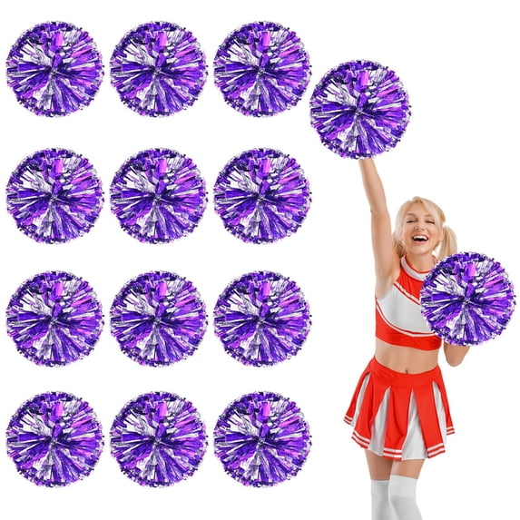 14 Pcs Pom Poms Cheer-pom Poms Cheerleading With Straight Handle Style ...