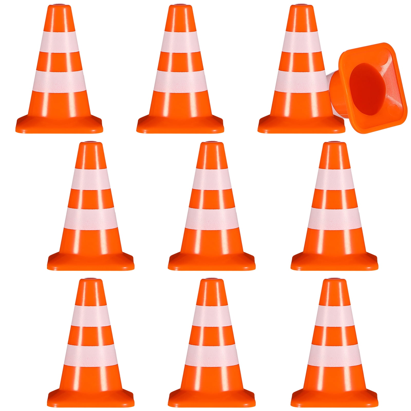 NUOLUX Abs Orange Mini Traffic Cones For Kids Portable 14Pcs 1.4X1X1In ...