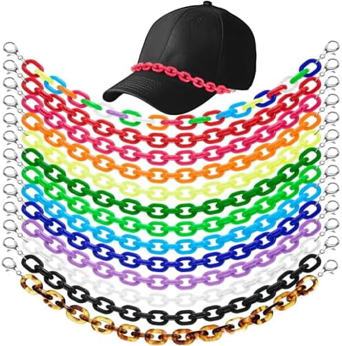 14 Pcs Trucker Hat Chains, Bulk Trucket Hat Charms Chains for Women Men ...