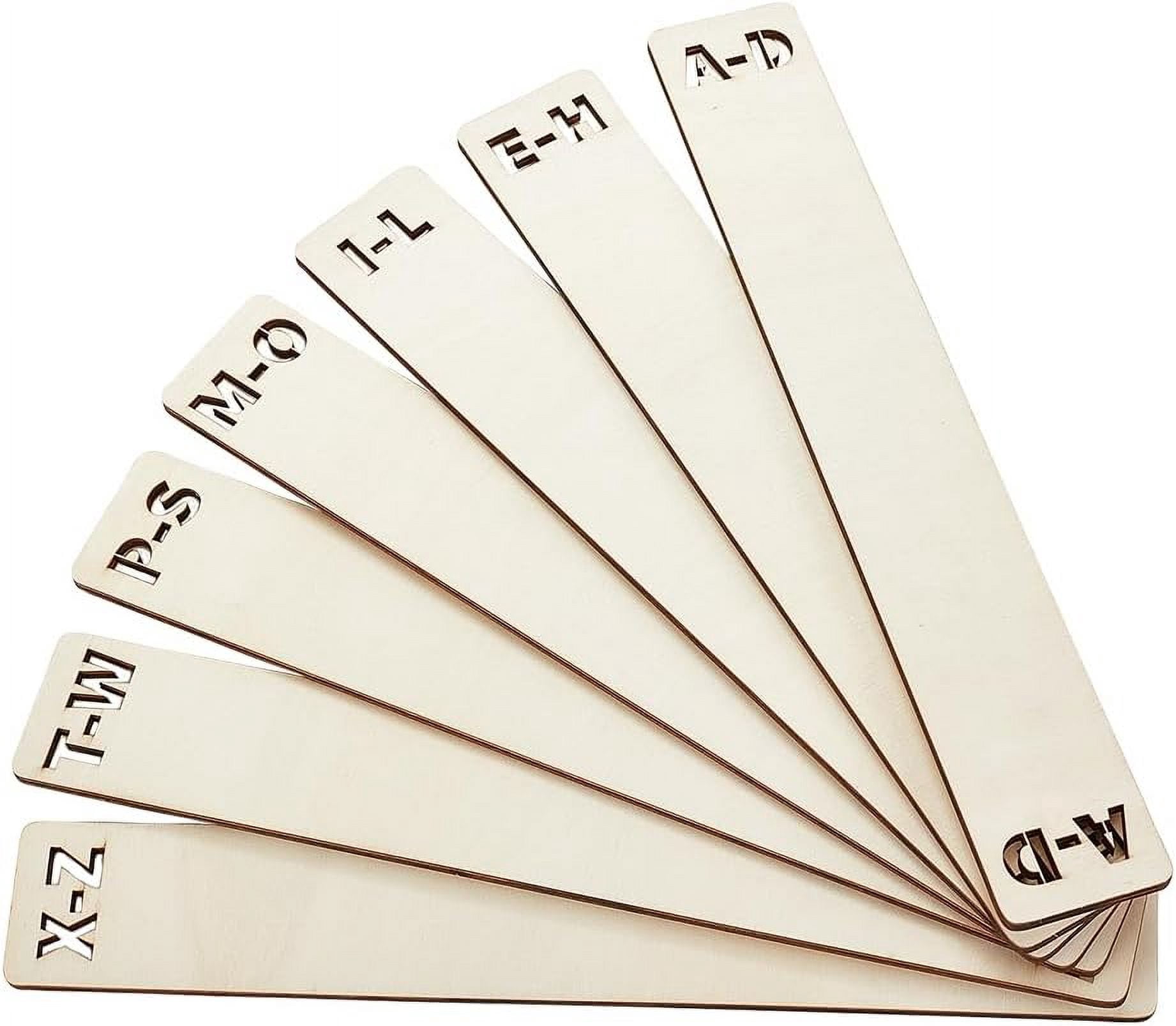 14 Pcs Wooden Vinyl Record Dividers 13x2 inch Wood Alphabetical Record ...