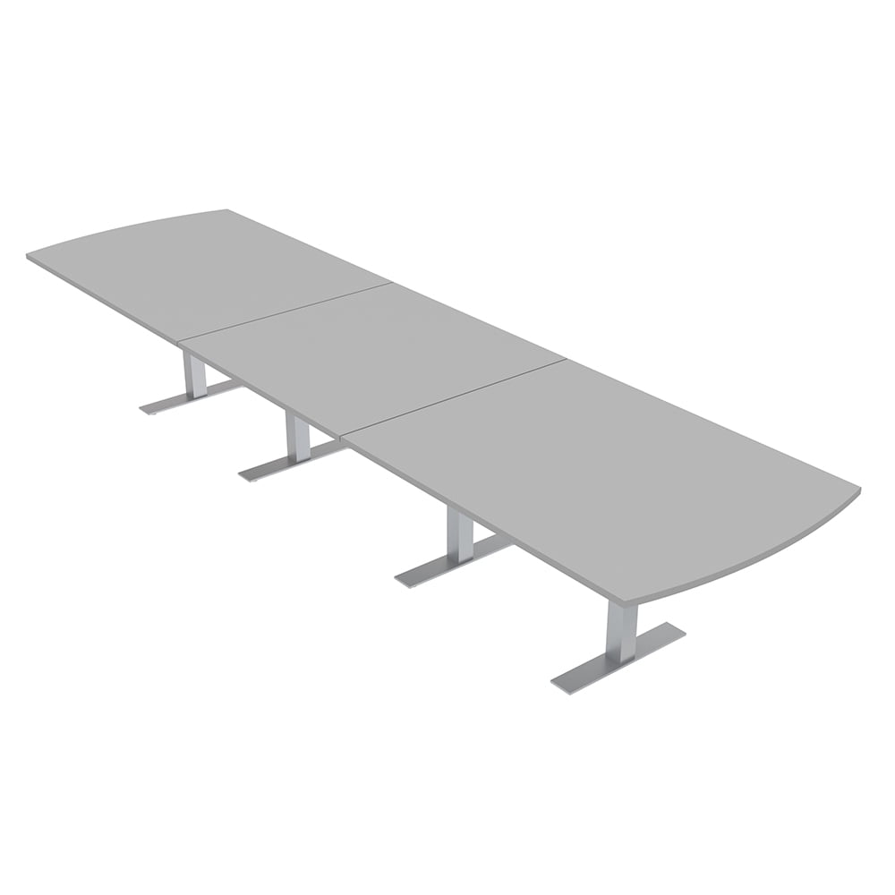 14 Person Arc Rectangle Modular Conference Table w/Electric T-Bases ...