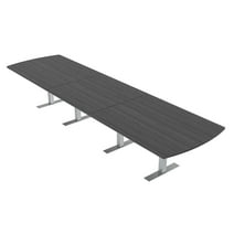"Black Office Conference Table 94.48"" L x 47.24"" W with Rectangle ...
