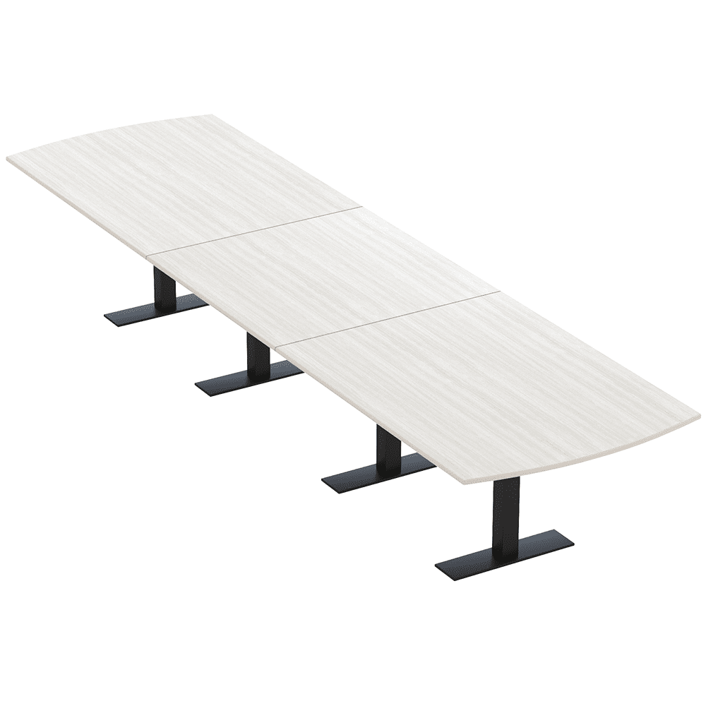 14 Person Arc Rectangle Modular Conference Table w/Electric T-Bases ...