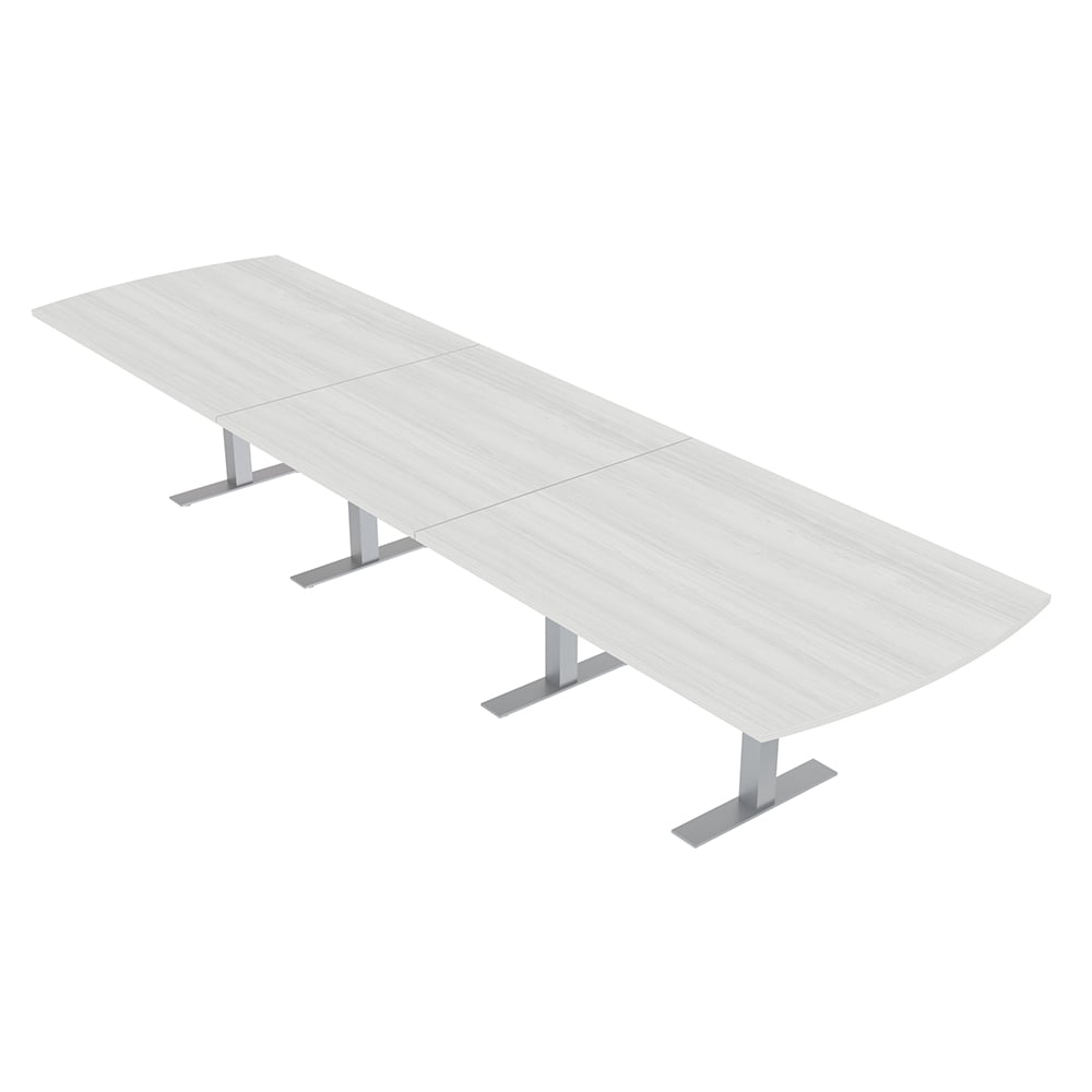 14 Person Arc Rectangle Modular Conference Table w/Electric T-Bases ...