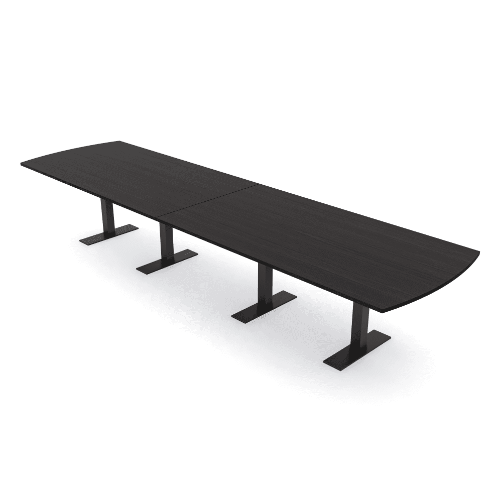 14 Person Arc Rectangle Modular Conference Table w/Electric T-Bases ...