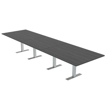 10 Person Modular Powered Hexagon Conference Room Table Metal T Bases ...