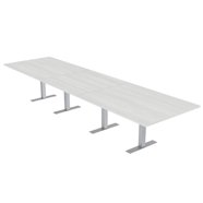14' Rectangular Modular Conference Table Metal Bases Electric Modules ...