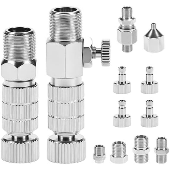 14 Piece Airbrush Adapter Set, Quick Disconnect Fittings for Air ...