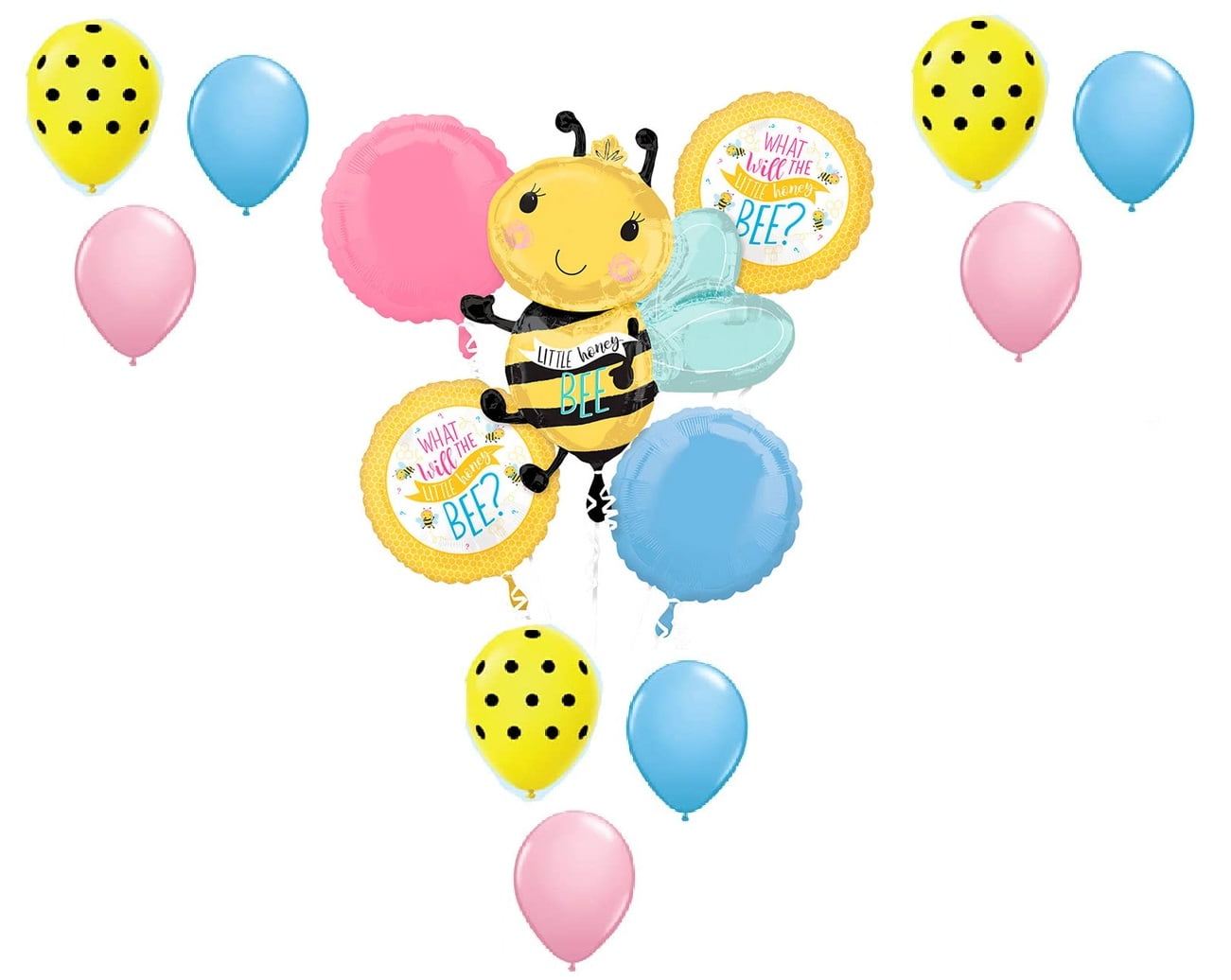 14 Piece Balloons New Gender Reveal What Will The Little Honey BEE ...