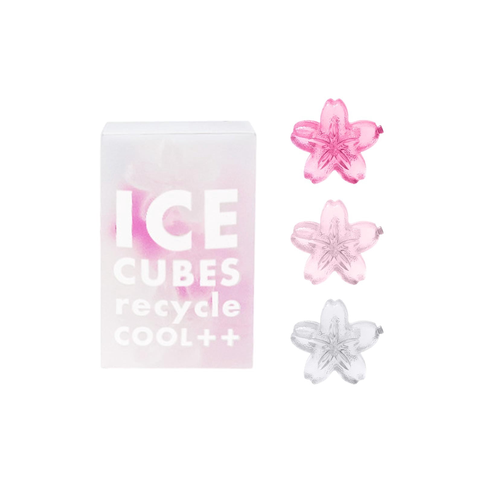 14 Piece Cherry Blossom Ice Cubes, Reusable Plastic Ice Cubes for ...