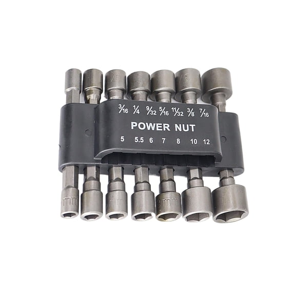 14 Piece Hex Shank Nut Driver Socket Set Drill Bit Set, 1/4 Inch Hex ...