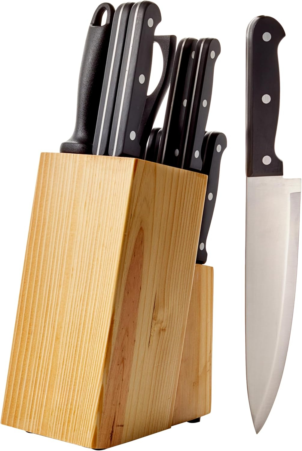 14-Piece High Carbon Stainless Steel Kitchen Knife Set with Sharpener ...