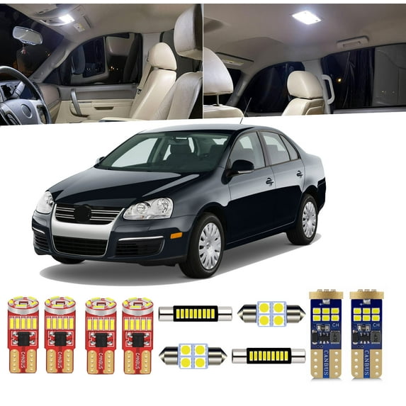 14 Piece Interior LED Lights Kit for VW Jetta MK5 Sedan 2006-2010 Dome ...