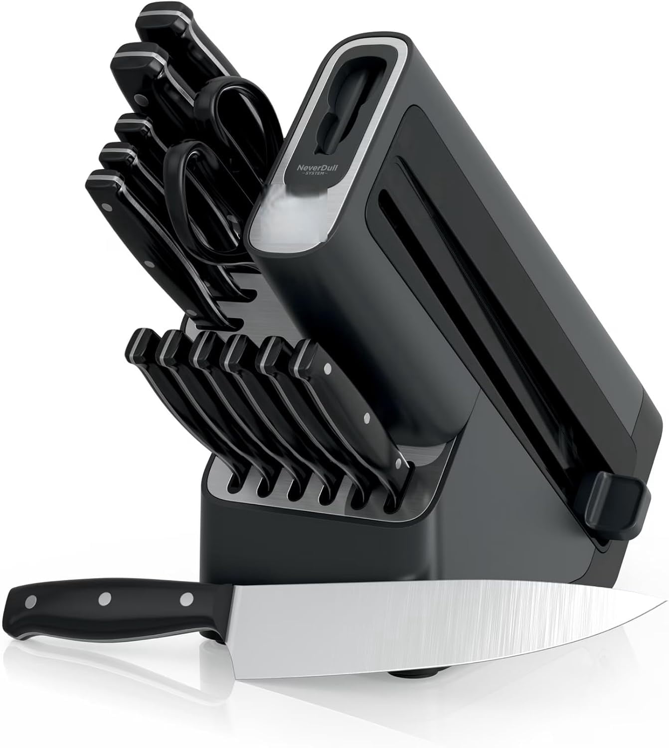 14-Piece Kitchen Knife Set with Built-in Sharpener – Professional ...