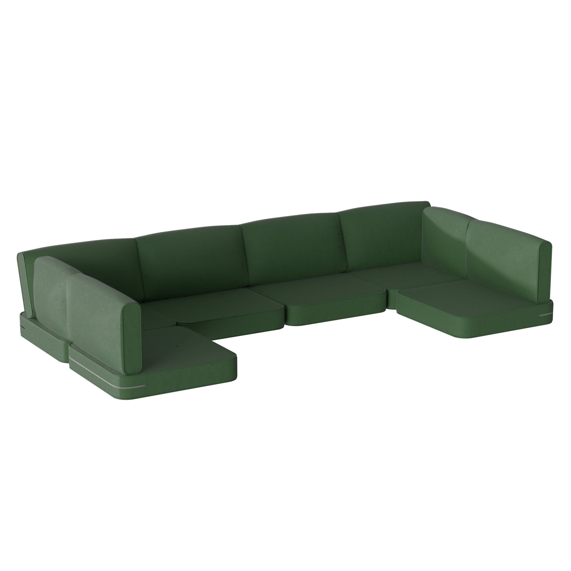 14-Piece Outdoor Cushions, Dark Green Outdoor Patio Replacement Cushion ...