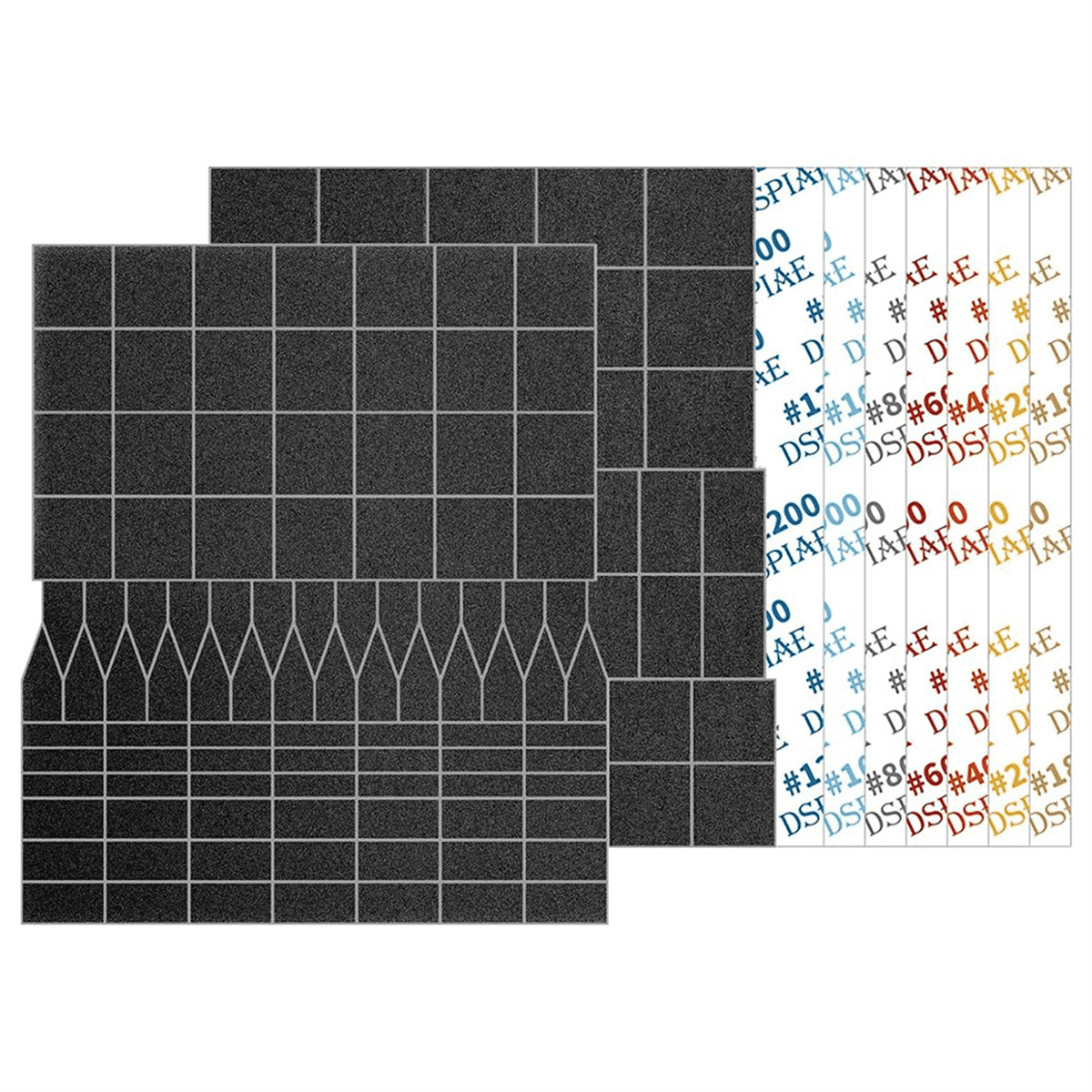 14-Piece Sandpaper Pre-Cut Mesh (1008 Pieces) for ES-A Reciprocating ...
