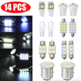 14-Piece T10 LED Interior Light Kit for Cars, 31mm 36mm 41mm Dome Map ...