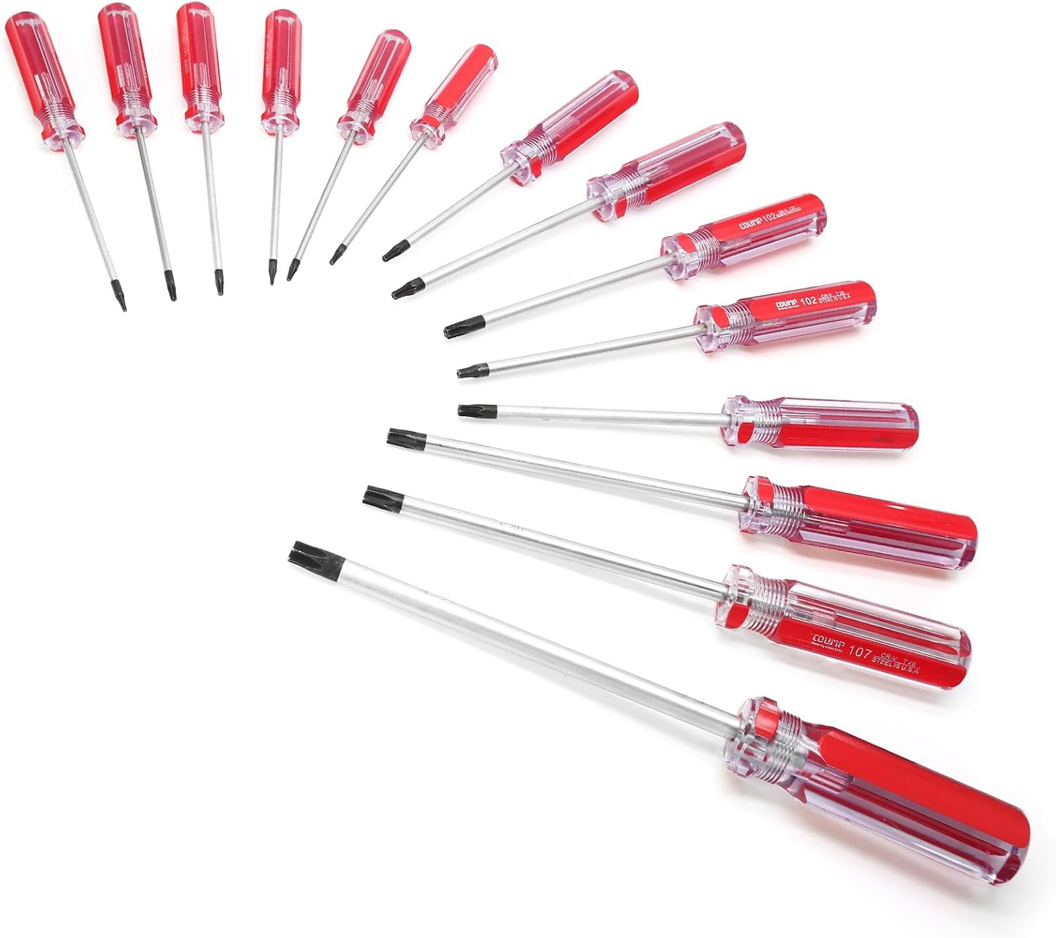 14-Piece Torx Security Screwdriver Set with Magnetic Tip, Plastic Grip ...