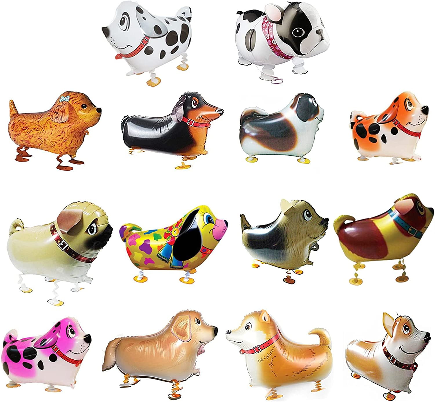 14-Piece Walking Animal Balloons Set for Kids' Birthday Party | Dog ...