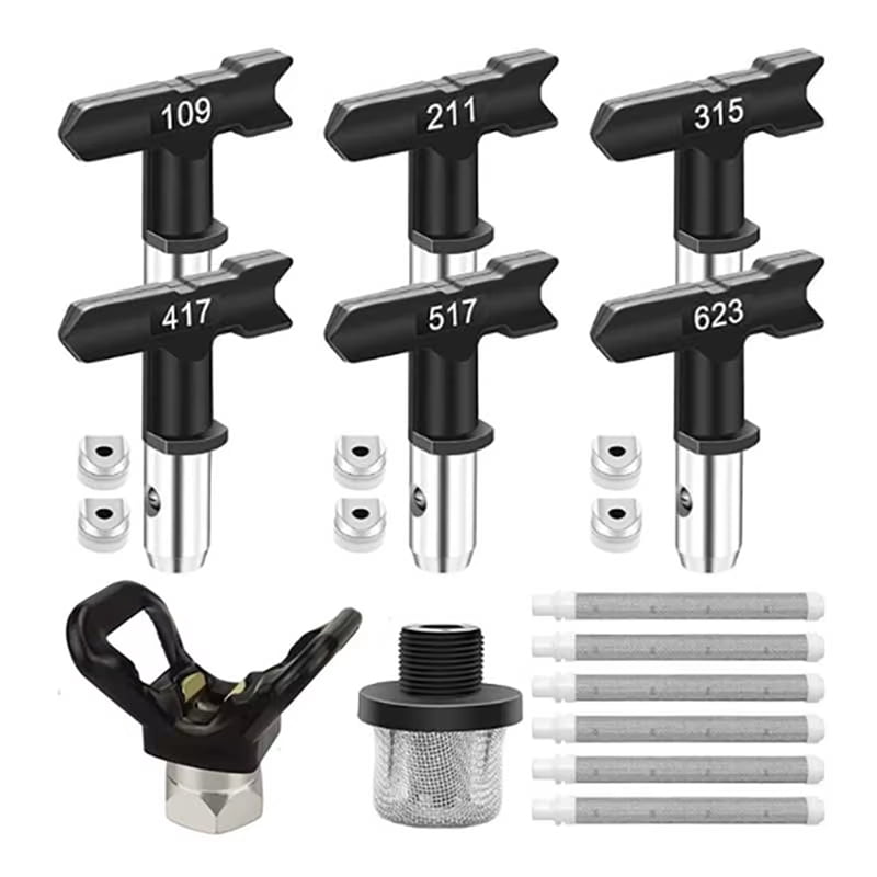 14 Pieces Airless Paint Sprayer Tips Set,Reversible Nozzle Tips ,Filter ...