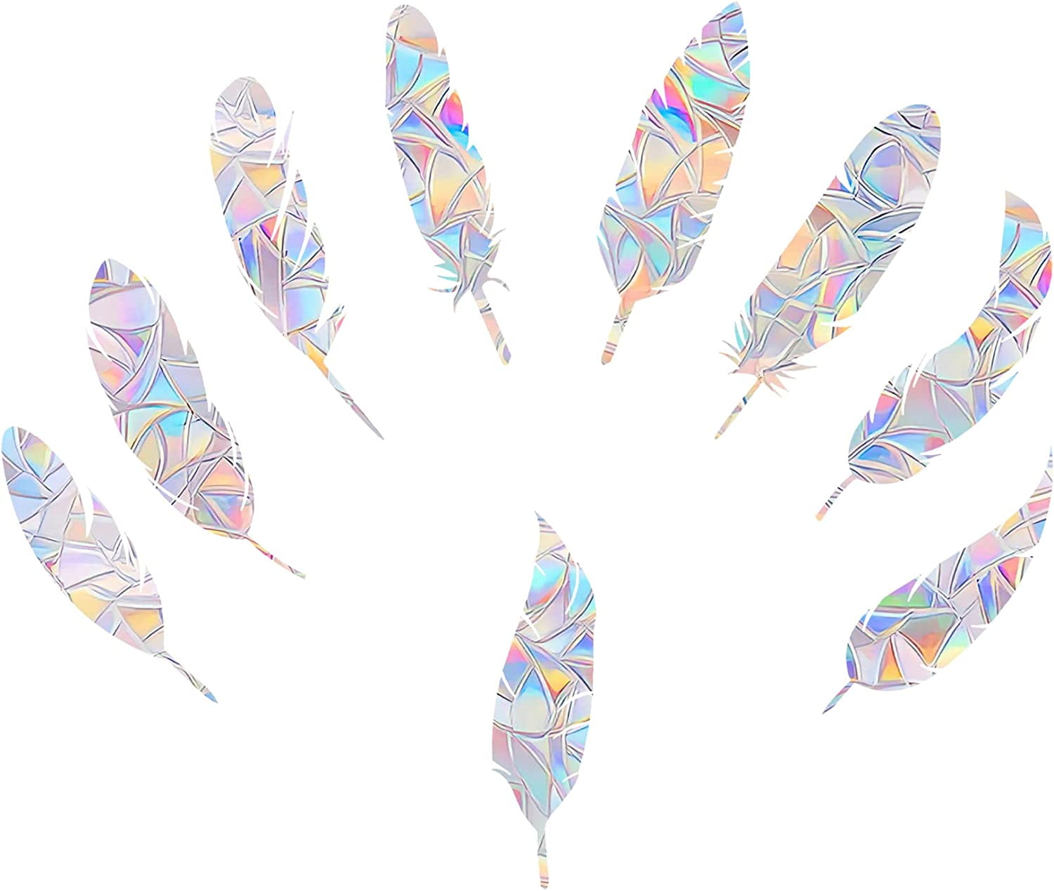 14 Pieces Feather Window Clings - Anti-Collision Window Decals to Save ...