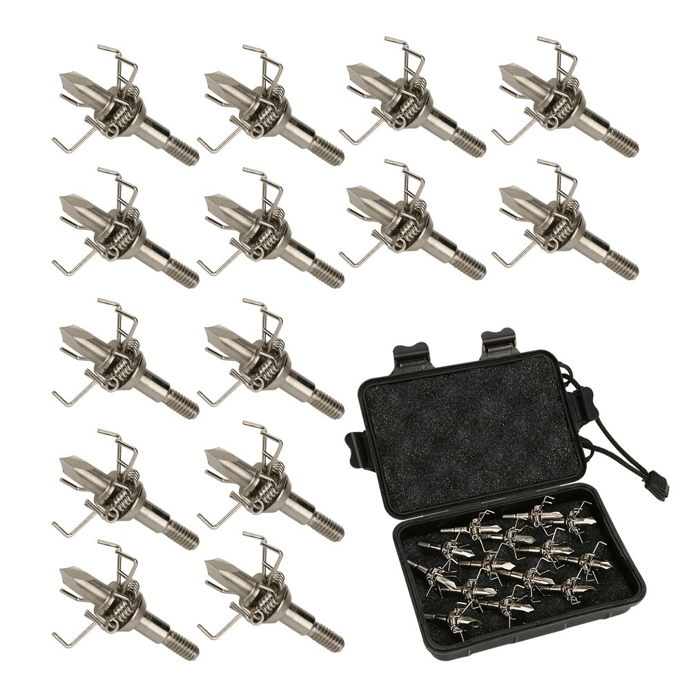 14 Pieces Hunting Broadheads, Archery Judo Broadheads 100 Grain Points ...