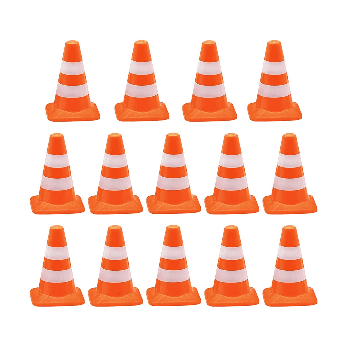 14 Pieces Mini Triangle Cone, Mini Simulation Safety Cone Road Parking ...