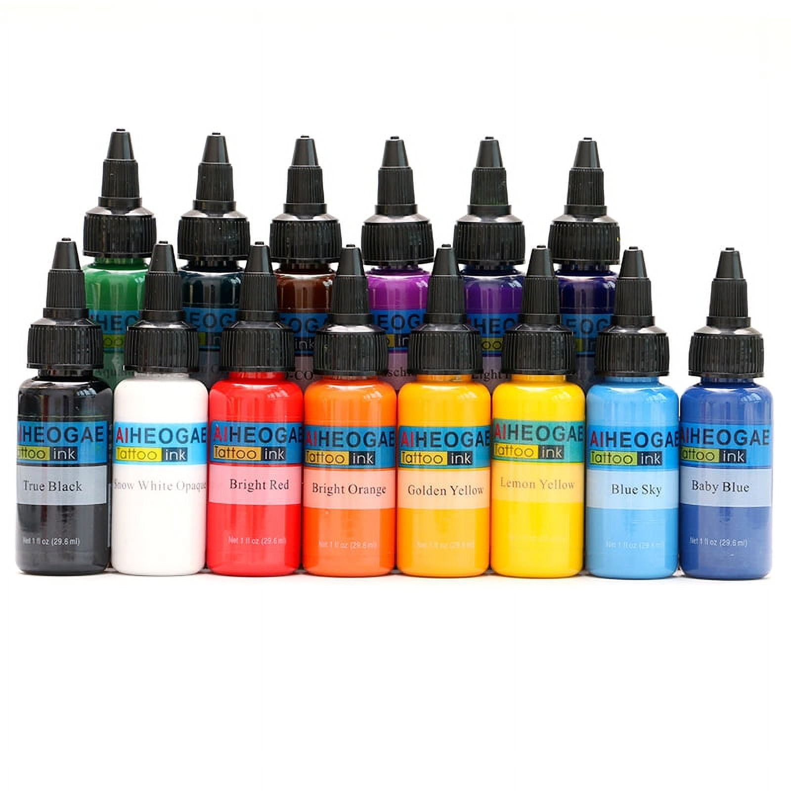 14 Pieces Tattoo Ink 14 Colors 1oz 30ml/Bottle Tattoos Inks Pigment Kit ...