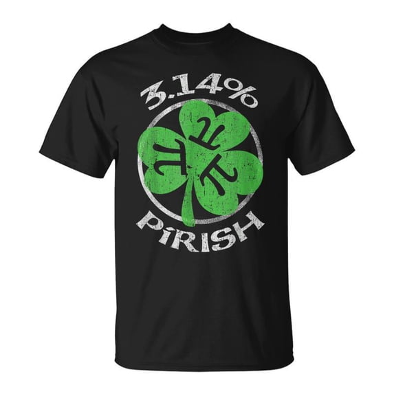 14 Pirish For St Patricks Day 202 Math Geek Pi Day TShirt - Walmart.com