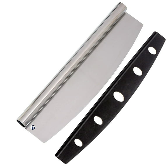 14'' Stainless Steel Pizza Cutter Rocker with Blade Cover - Dishwasher ...