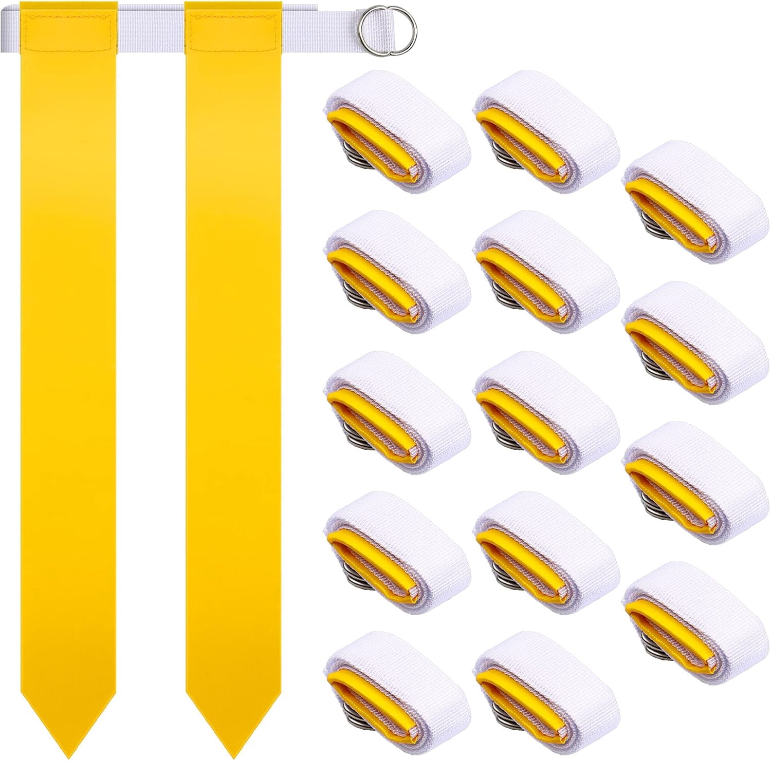 14 Player Flag Football Belt Set, Adjustable Football Flag and Belts ...