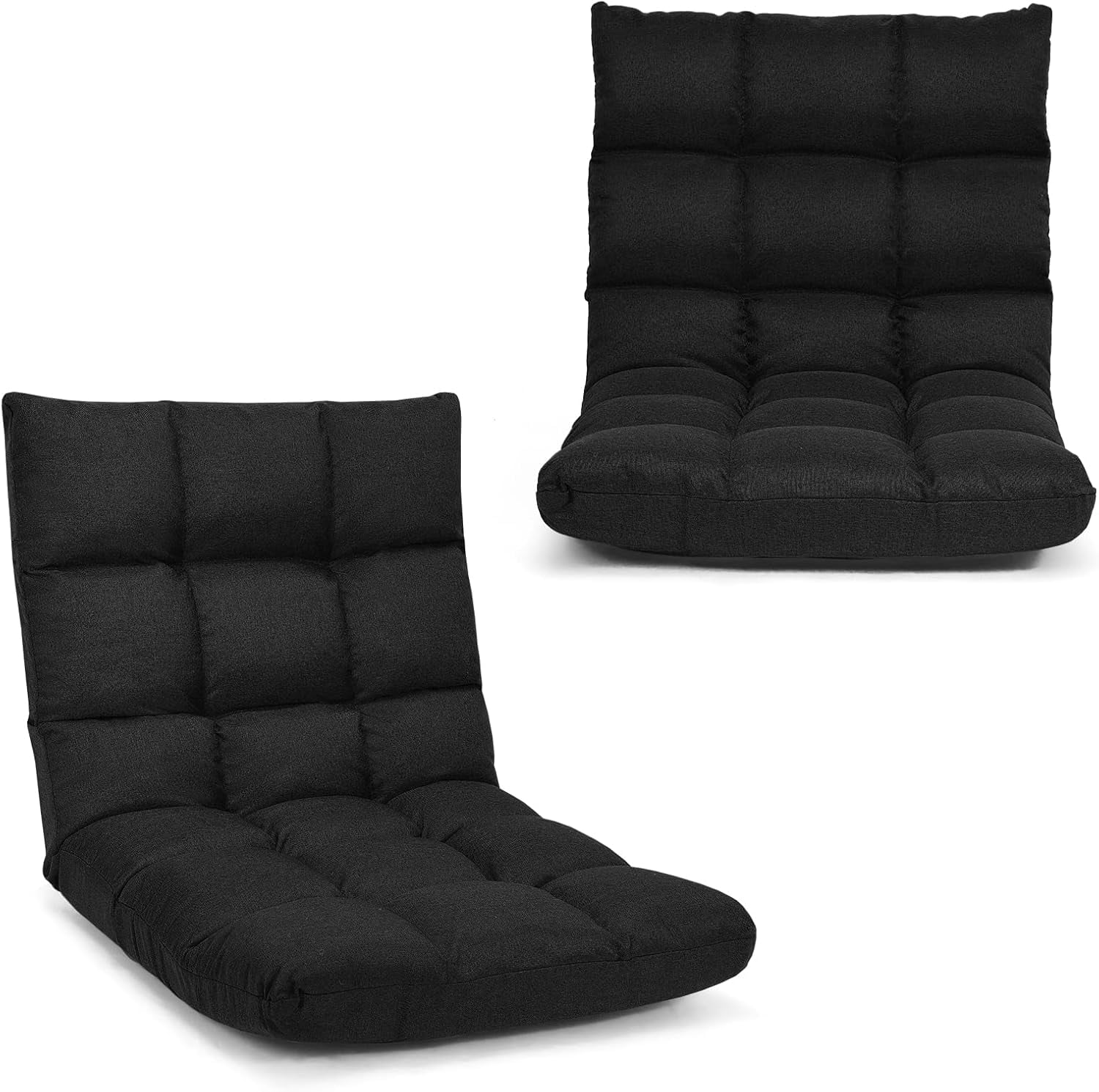 14-Position Floor Chair, Floor Gaming Chair w/Resilience Sponge, Alloy ...