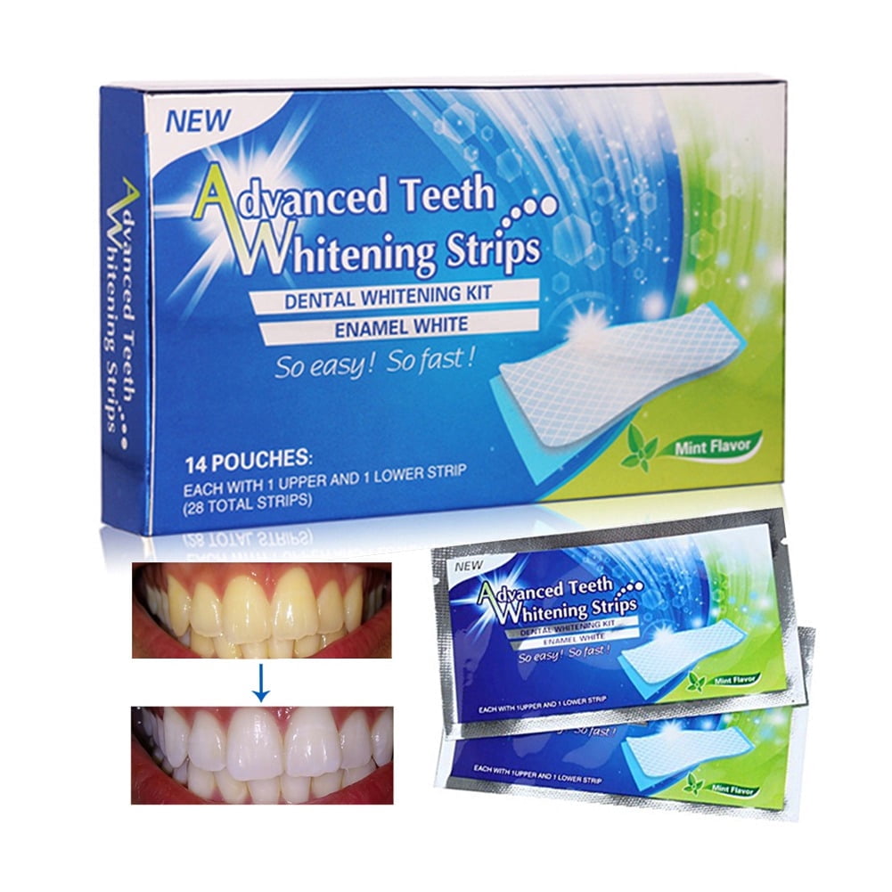 14 Pouches Teeth Whitening Strips Reduced Sensitivity White Strips ...