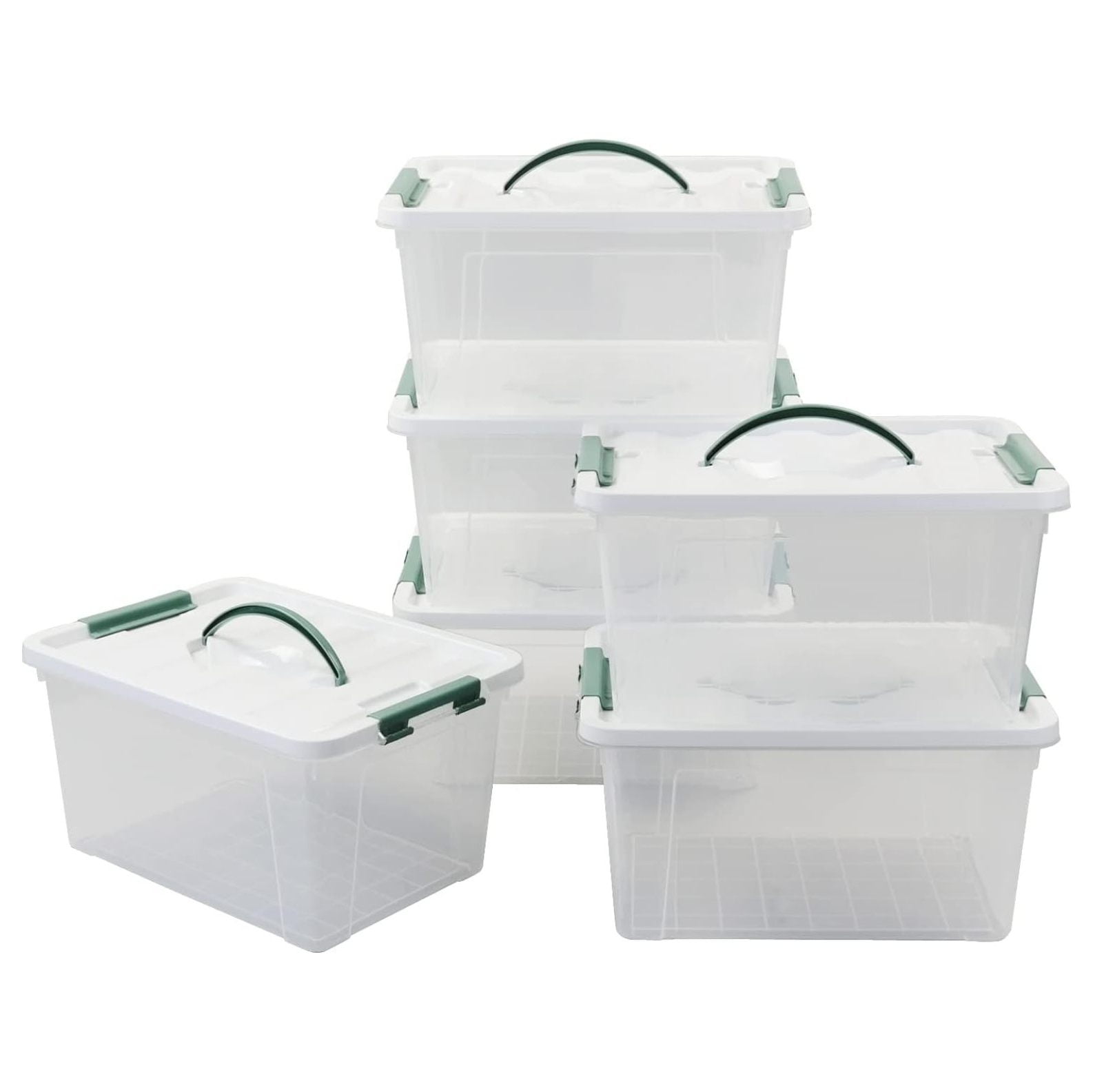 14 Quart Plastic Storage Bin with Lid, Clear Latching Box, 6 Packs - Walmart.com